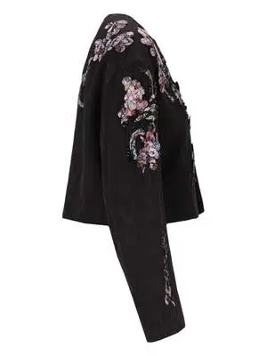 Dries Van Noten Vonda Short Jacket With Embroidery