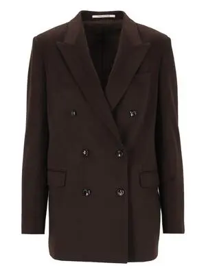 Tagliatore Jasmine Oversized Blazer In Cashmere - Brown