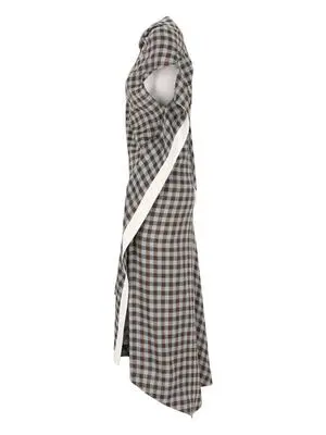 Loewe Dress In Viscose And Linen Blend