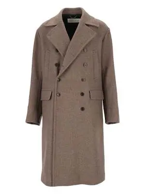 Dries Van Noten Oversized Double-breasted Wool Coat - Gray