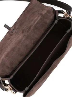 TOD'S Small “flap T Timeless” Bag In Suede