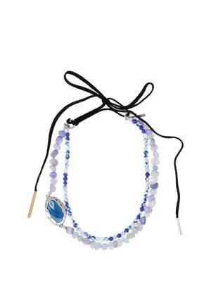 Dries Van Noten Necklace With Multicolored Stones - Blue