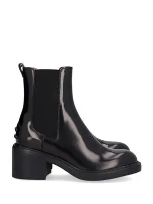 TOD'S Leather Ankle Boot - Black