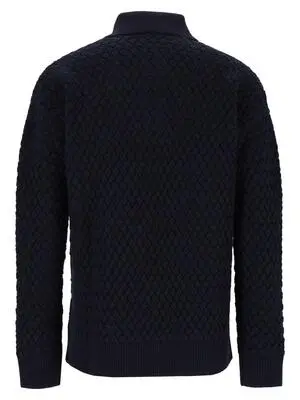 Bottega Veneta Woven Wool Polo Shirt