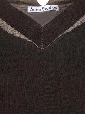 Acne Studios Crumpled V-neck Sweater - Brown