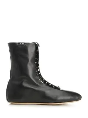Celine Lace-up Leather Boot
