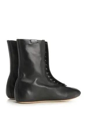 Celine Lace-up Leather Boot