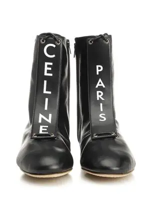 Celine Lace-up Leather Boot