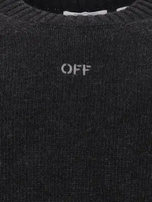 Off-White The Diagonal Arrow Fuzzy Crew Neck Sweater