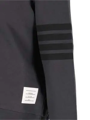 Thom Browne Bar Cotton Jersey Sweatshirt - Gray
