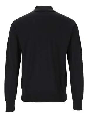 Dries Van Noten Muano Wool Polo Shirt - Black
