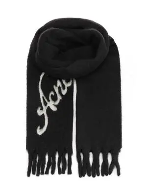 Acne Studios Scarf Logo - Black