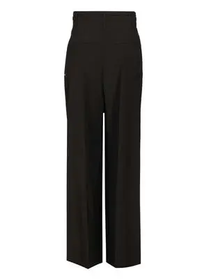 Sportmax Wide-leg Trousers In Stretch Wool