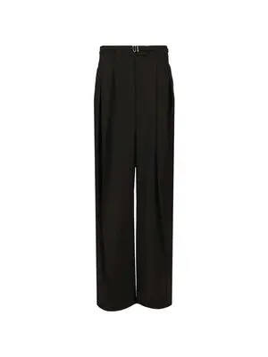 Sportmax Wide-leg Trousers In Stretch Wool