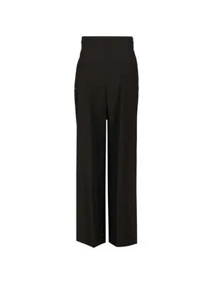 Sportmax Wide-leg Trousers In Stretch Wool
