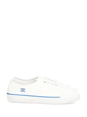 Celine Alan Sneaker In Canvas And Suede - White