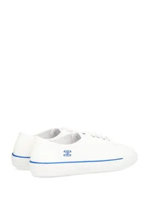 Celine Alan Sneaker In Canvas And Suede - White