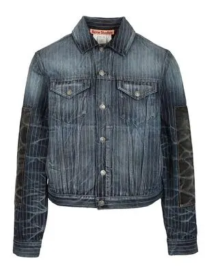 Acne Studios Patchwork Denim Jacket - Blue