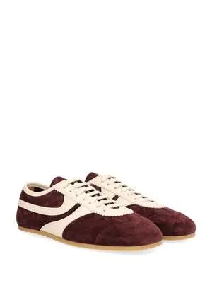 Dries Van Noten Suede Sneakers With Leather Trim - Multicolor