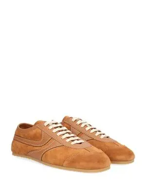 Dries Van Noten Thin” Suede Sneakers - Brown