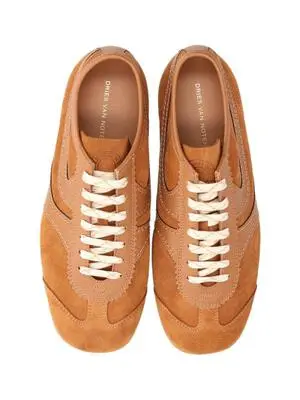 Dries Van Noten Thin” Suede Sneakers - Brown