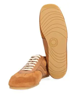 Dries Van Noten Thin” Suede Sneakers - Brown