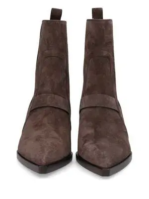 Rick Owens Sharp Wedge Ankle Boots - Brown