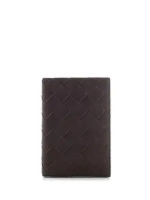 Bottega Veneta Woven Passport Holder - Brown