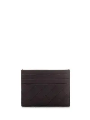 Bottega Veneta Card Holder With Weave - Brown