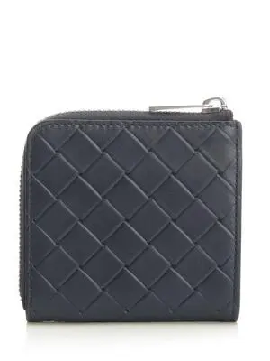 Bottega Veneta Square Braided Wallet With Zip