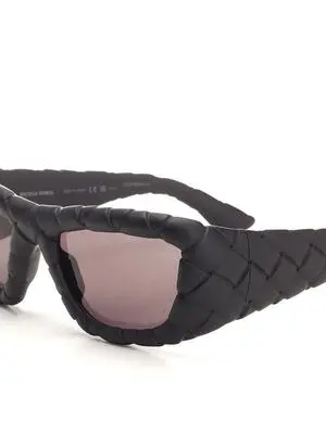 Bottega Veneta Rectangular Sunglasses Intrecciato