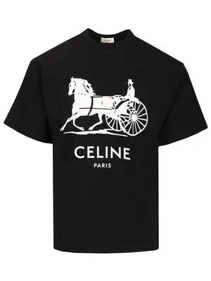 Celine Cotton Jersey T-shirt - Black