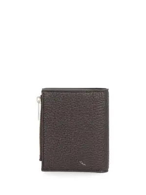 Celine Compact Wallet In Grained Calfskin