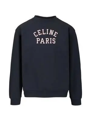Celine Crewneck Cotton Sweatshirt
