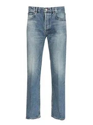 Celine 001 Boyfriend Jeans In Cotton Denim - Blue