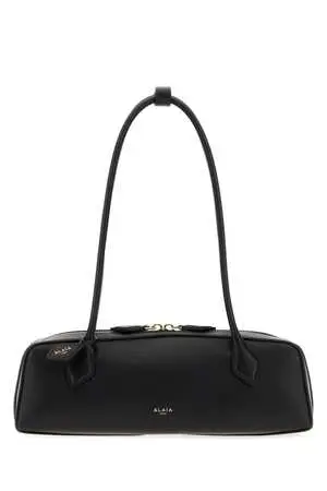 Alaïa Leather Medium Teckel Shoulder Bag - Black