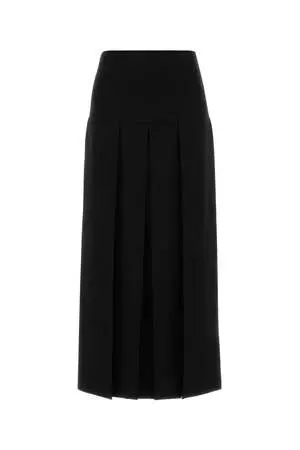 Alaïa Black Stretch Viscose Blend Skirt - Multicolor