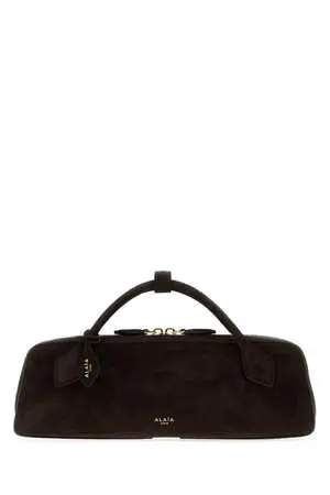 Alaïa Dark Suede Teckel Handbag - Brown
