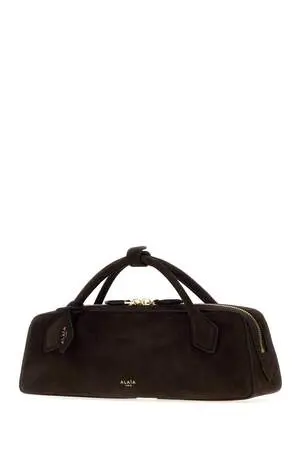 Alaïa Dark Suede Teckel Handbag - Brown