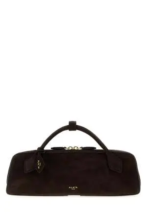 Alaïa Alaia Women Dark Brown Suede Teckel Handbag Brown