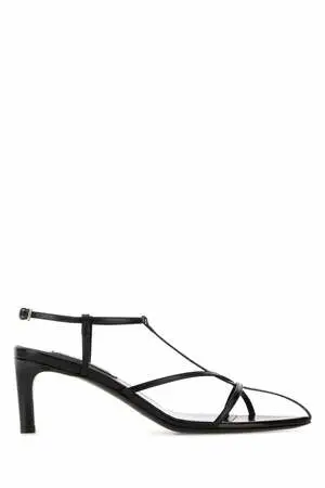 JIL SANDER Leather Sandals - Black