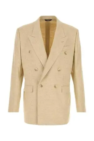 Dolce & Gabbana Sand Tweed Blazer - Brown