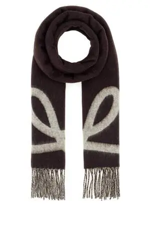 Loewe Wool Blend Scarf - Brown