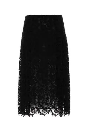 Fendi Macrame Lace Skirt - Black