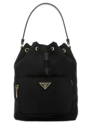 Prada Re-nylon Duet Bucket Bag - Black