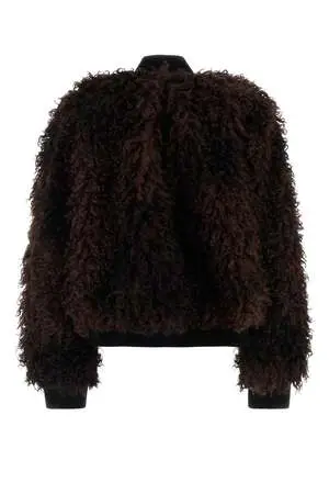 Sacai Eco Fur Bomber Jacket - Brown