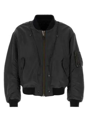 MAISON MARGIELA Charcoal Nylon Blend Bomber Jacket - Gray