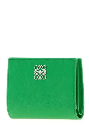Loewe Grass Leather Anagram Wallet