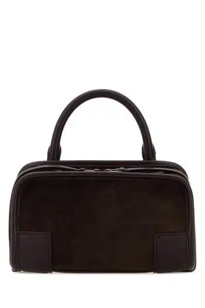 Loewe Dark Leather Mini Amazona Handbag - Brown
