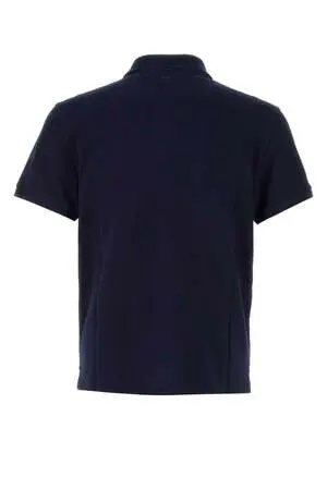 AMI Paris Navy Piquet Polo Shirt